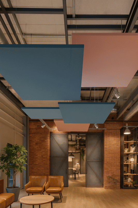 30mm Akustik Kumaş Duvar Tavan Paneli - Aksa Fabric Panels