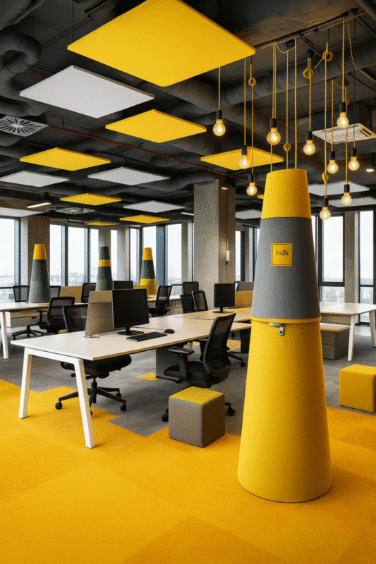 40mm Akustik Kumaş Duvar Tavan Paneli - Aksa Fabric Panels